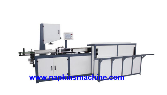 Jumbo Roll Tissue Paper Roll Cutting Machine , PLC Program Control supplier