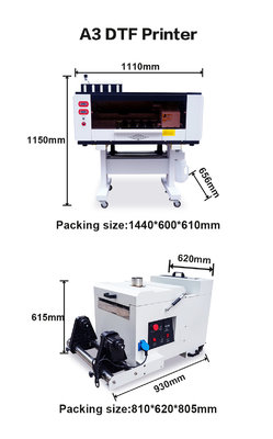 30cm Dtf Printer With 2 XP600 Heads And White Pigment Ink For Bright T Shirt Printing