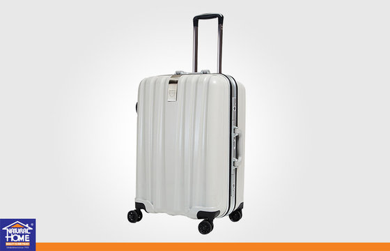 Fashion Strip Travel Luggage Cases with ABS PC Hard Aluminium Tube , Trolley Bicycle Tire Suitcase
