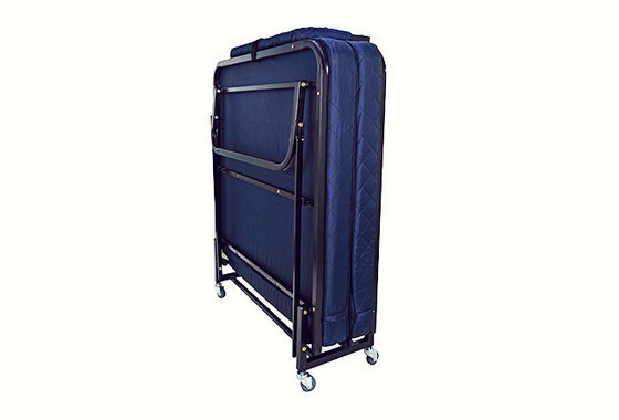 Nylon Home Hotel Portable Folding Bed With Mattress Wheels 24.5KGS