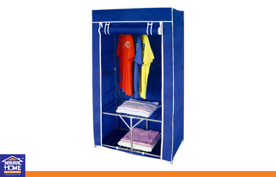 Folding Fabirc Clothes Non Woven Wardrobe Cabinet , Household Garment Wardrobes