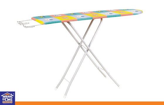 MDF Board Household Folding Ironing Board with Wire Iron Holder TC Cover