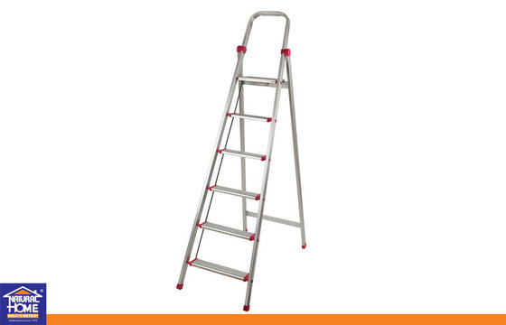 Space Saving Foldable6 Steps Aluminium Ladder for Home , Metal Folding Ladder