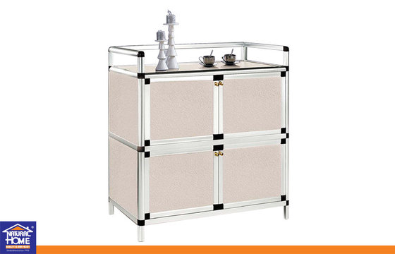 Green Blue Purple Pink Aluminium Storage Cabinets Four Doors Professional
