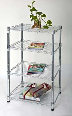 Chrome Metal Storage Racks / Shelves Multi Function Home Shop