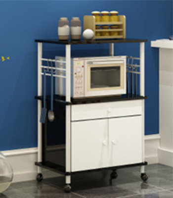 Creative Simple Kitchen Storage Cabinet Shelf Two Layer