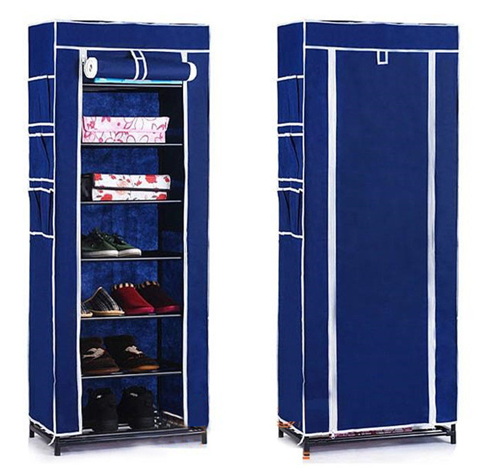 Modern 7 Layer Shoe Storage Racks with Fabric Cover , High Floor Standing Shoe Storage Units
