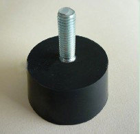 For Motors And Engines Customized Shape NBR, EPDM, CR, NR Black Rubber Bumper Insert With Hardware