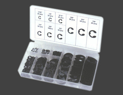 Rubber Viton / NBR E-Clip  Assortment Kits Approved AS568 Standard With Resistance To Solvents