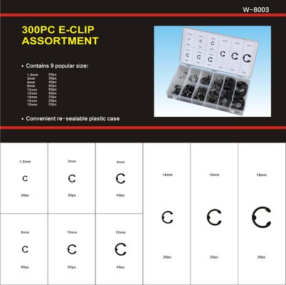 Rubber Viton / NBR E-Clip  Assortment Kits Approved AS568 Standard With Resistance To Solvents