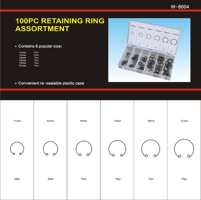 W-8004  Rubber NBR Assortment Kits With Retaining Ring   Assortment  For Oil Seals