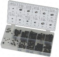 NBR W-8017 200PC SAE Hex Head Set Screw  Assortment Kits With Resistance To Solvents Approved AS568 Standard