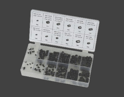 NBR W-8017 200PC SAE Hex Head Set Screw  Assortment Kits With Resistance To Solvents Approved AS568 Standard