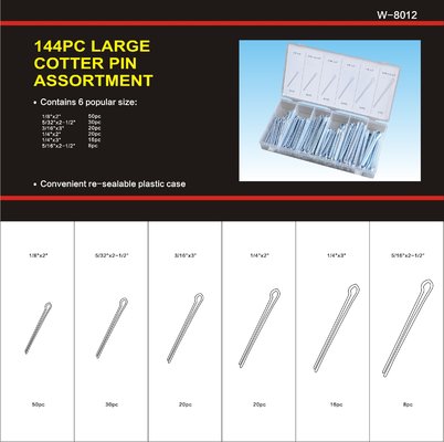 Black Rubber Viton Assortment Kits Approved AS568 Standard With 144psc Large Cotter Pin Assortment