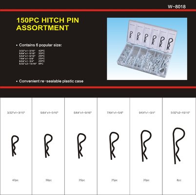 150PC Hitch Pin Assortment Kits W-8018