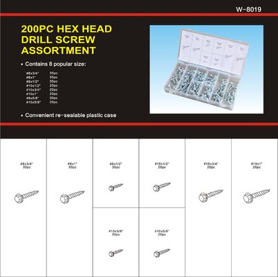 347PC Sae Nut And Bolt Assortment Kits W-8020