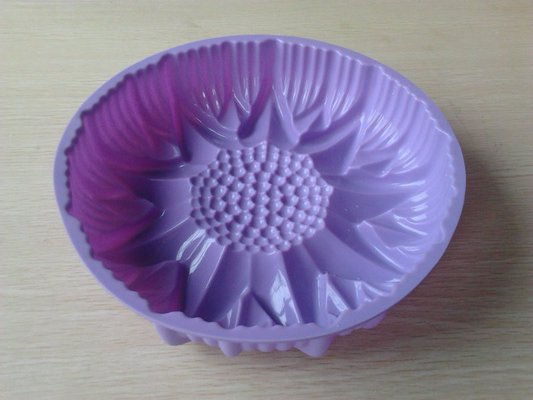 Big Sunflower Silicone Cake Mould / Recycled Purple Baking Pan For Bakeware