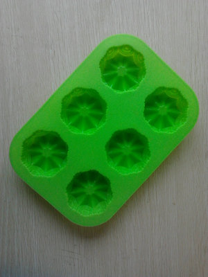 Flexible 6 Holes Silicone Cake Mould for Biscuit Cake Chocolate Pudding