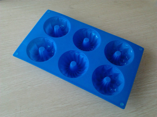 Recycled 6Holes Silicone Cake Mould , Mini Bundt Coffe Cake Baking Pan