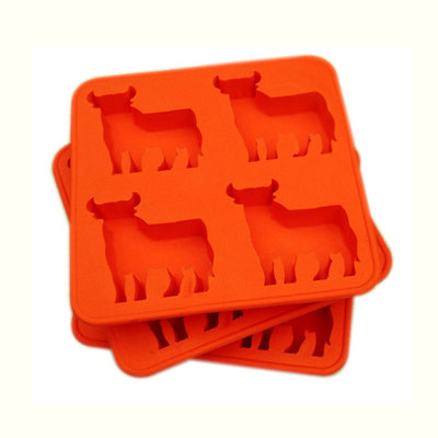 Custom FDA 4 cavity Silicone Cake Moulds , silicone chocolate molds