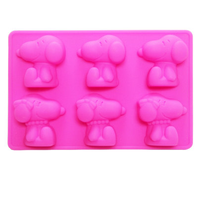lovely dog shape Silicone Cake Moulds 6 cavity chocolate biscuit mold
