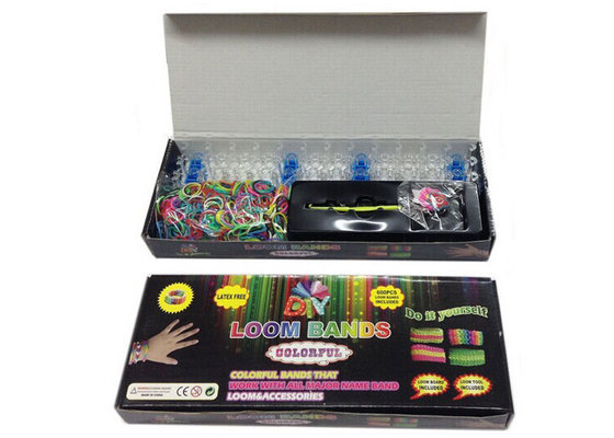 Colourful Silicone Wristband Bracelet Rainbow Loom Rubber Bands Twistz Bandz Diy