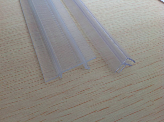 PVC / ABS /  PE Transparent PVC plastic extrusion profile / Extruded Plastic Sections