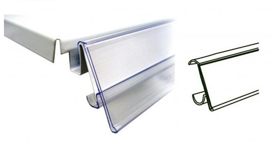 custom extruded plastic profiles PVC data strip for supermarket display shelf