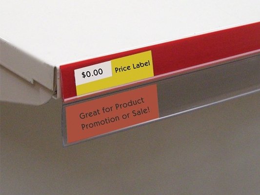 custom extruded plastic profiles PVC data strip for supermarket display shelf