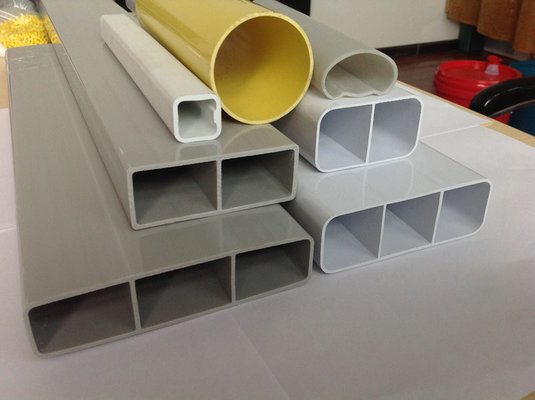 circle / sqaure Customized color PVC shaped tube pipe of rectangular plastic tubing