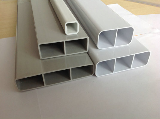 circle / sqaure Customized color PVC shaped tube pipe of rectangular plastic tubing