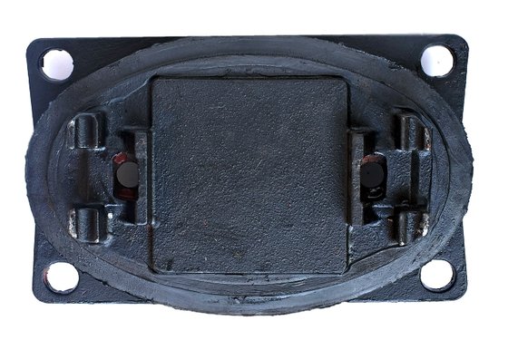 Custom molded rubber and steel parts structural bearing