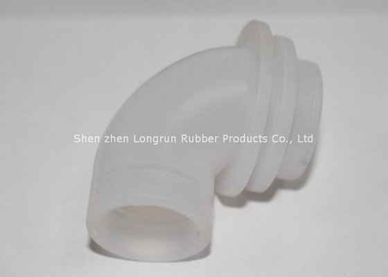 Natural Clear Molded Rubber Elbow Hose Connecting Two Plastic / Metal Pipe
