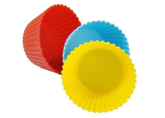 BPA free Round silicone cake molds set for Baking Cupcakes , silicone muffin mould