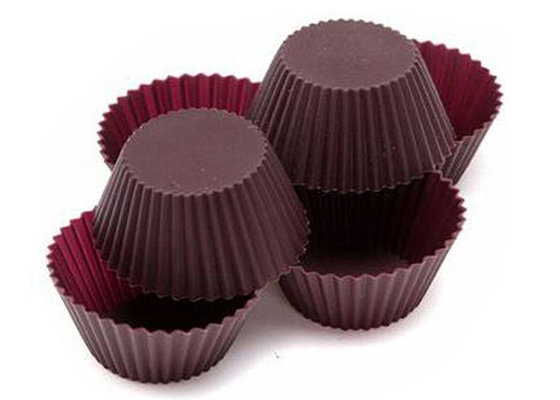 BPA free Round silicone cake molds set for Baking Cupcakes , silicone muffin mould