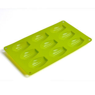 Pliable And Flexible Silicone Bakeware Silicone Cake Mold With Blue / Green