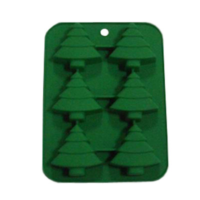 Christmas tree silicone baking molds ,6 cavity tree shape silicone cake molds