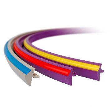 various colorful PVC profiles for window and door