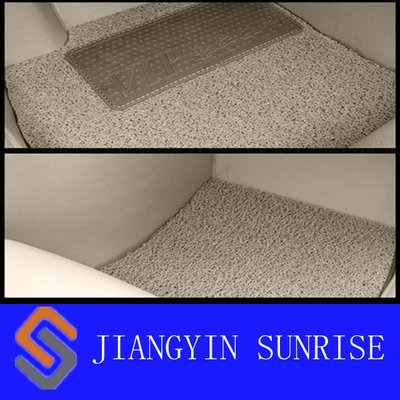 Customized Beige 3D Car Floor Mats , Waterproof Auto Rubber Floor Mats