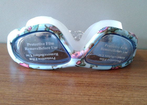 Adjustable Angle Silicone Swimming Goggles Customized Logo / Color