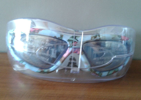 Adjustable Angle Silicone Swimming Goggles Customized Logo / Color