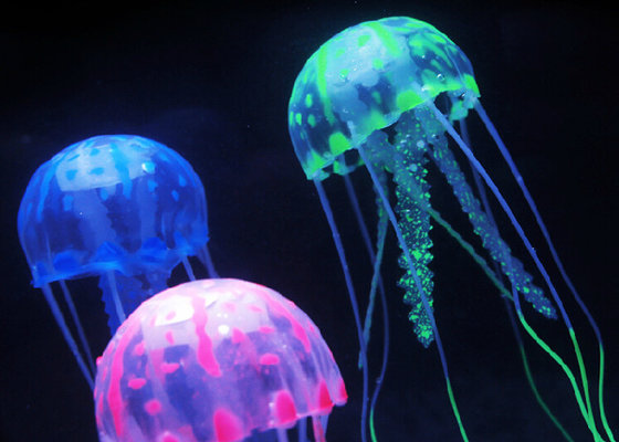 Multi-color Floating Silicone Artificial Jellyfish Decoration For Underwater World