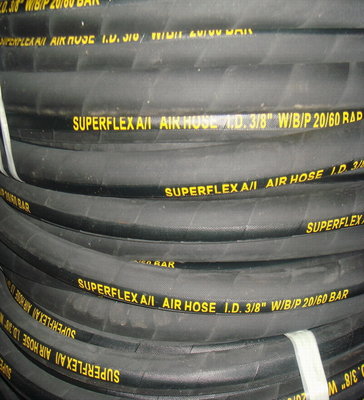 Abrasion Resistant Industrial Rubber Hose , Fabric Surface Air Hose