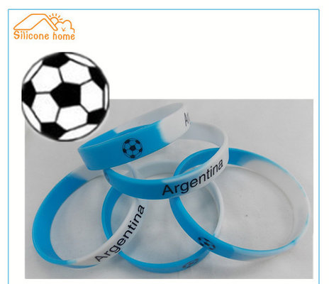 Brasil World Cup Souvenir Bracelets , Sports Silicone Bracelets For Men