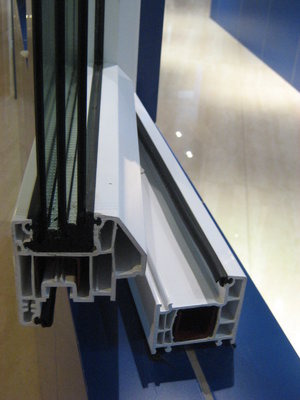 Single Hung Window Sash Profiles / 60mm Inward Casement Plastic Extrusion Profile