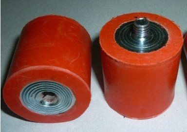 Customized Shape NBR, EPDM, CR, NR Black Rubber Bumper Insert With Hardware For Motors And Engines