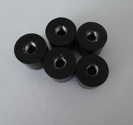 Insert With Hardware Customized Shape  NBR, EPDM, CR, NR  Black Rubber Bumper For Weighing Systems