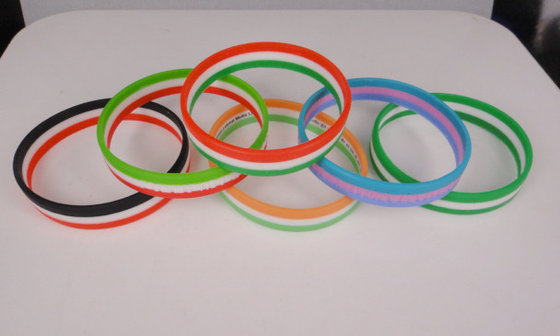 Country flags silicone bracelet Three color silicone bracelet