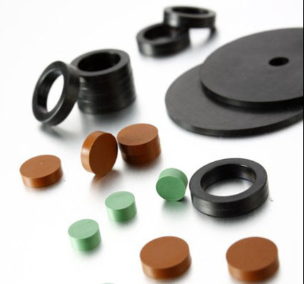 Silicone Flat Rubber Sealing Washe , BSF Glyd-Ring for Injection Moulding Machines / Hydraulic piston seal