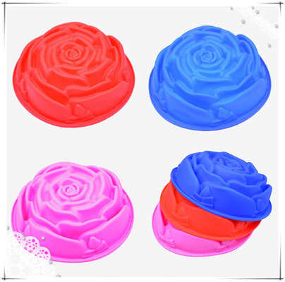 Professional romantic rose / heart Silicone Cake Moulds for kitchen tools